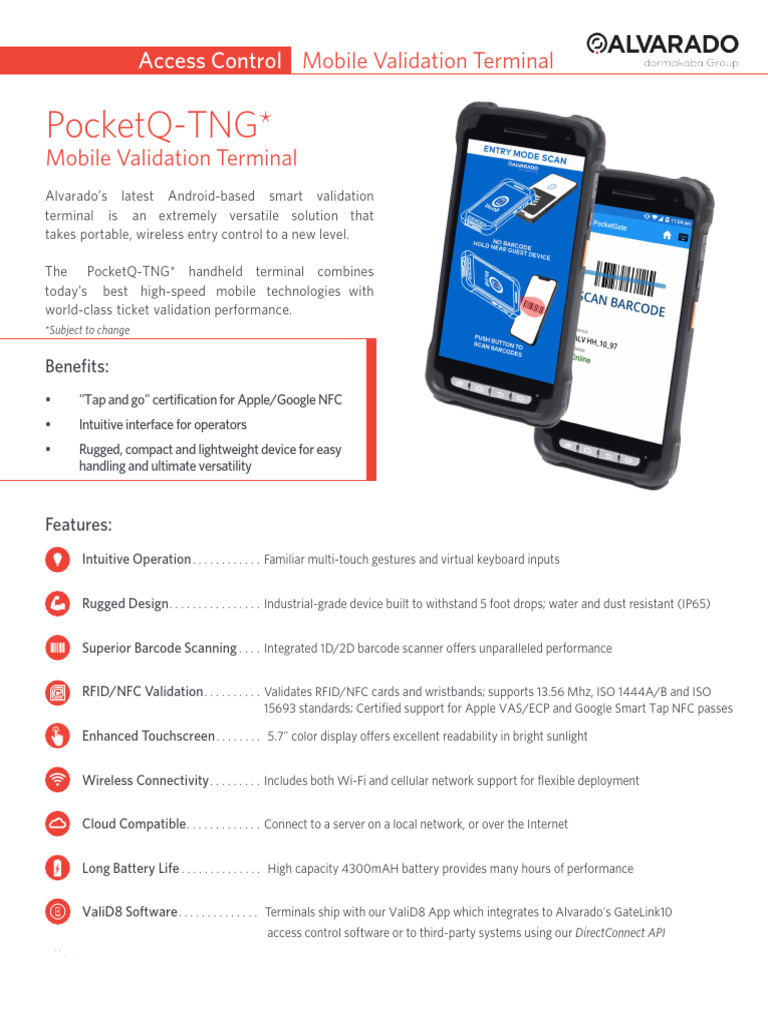 PocketQ-TNG Mobile Validation Terminal | PDF | Mobile Device ...