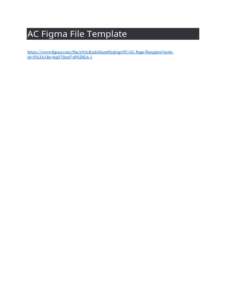 AC Figma File Template | PDF
