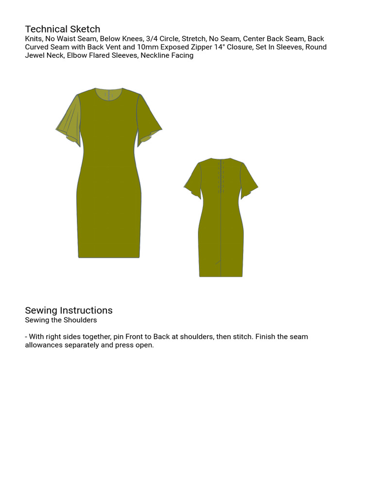 Sewing Instructions | PDF | Seam (Sewing) | Sewing