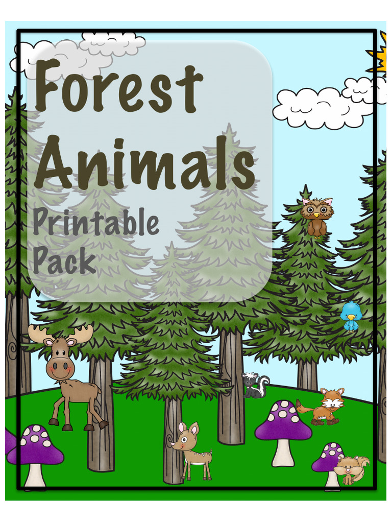 Forest Animals Printable Pack KWG | PDF