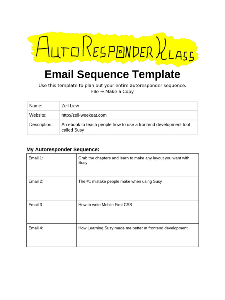 AutoresponderBank - Zell Liew | PDF