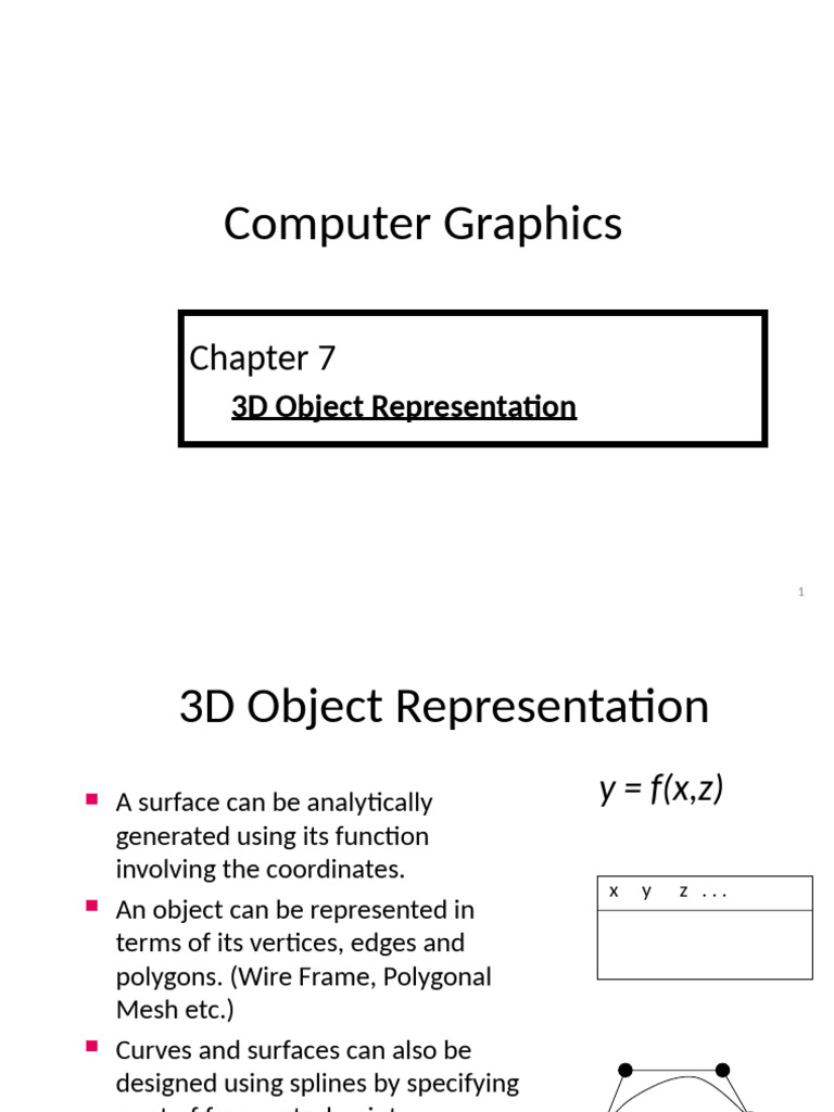 Ch 7 3d Object Representation Pdf Vertex Geometry Classical