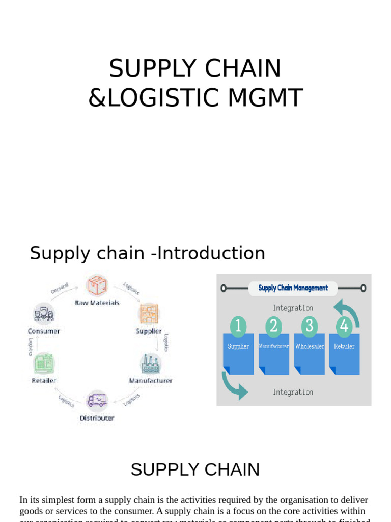 Unit 1 Supply Chain &Logistic Mgmt.nw | PDF | Supply Chain Management ...