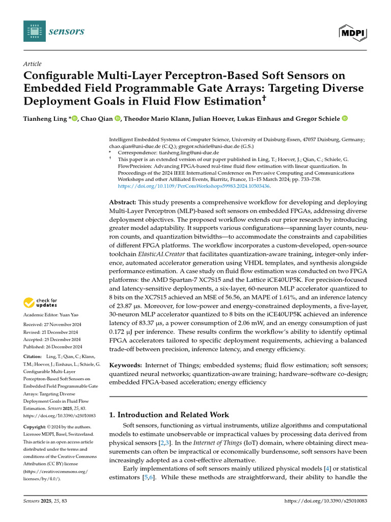 sensors-25-00083 | PDF | Field Programmable Gate Array | Internet Of Things