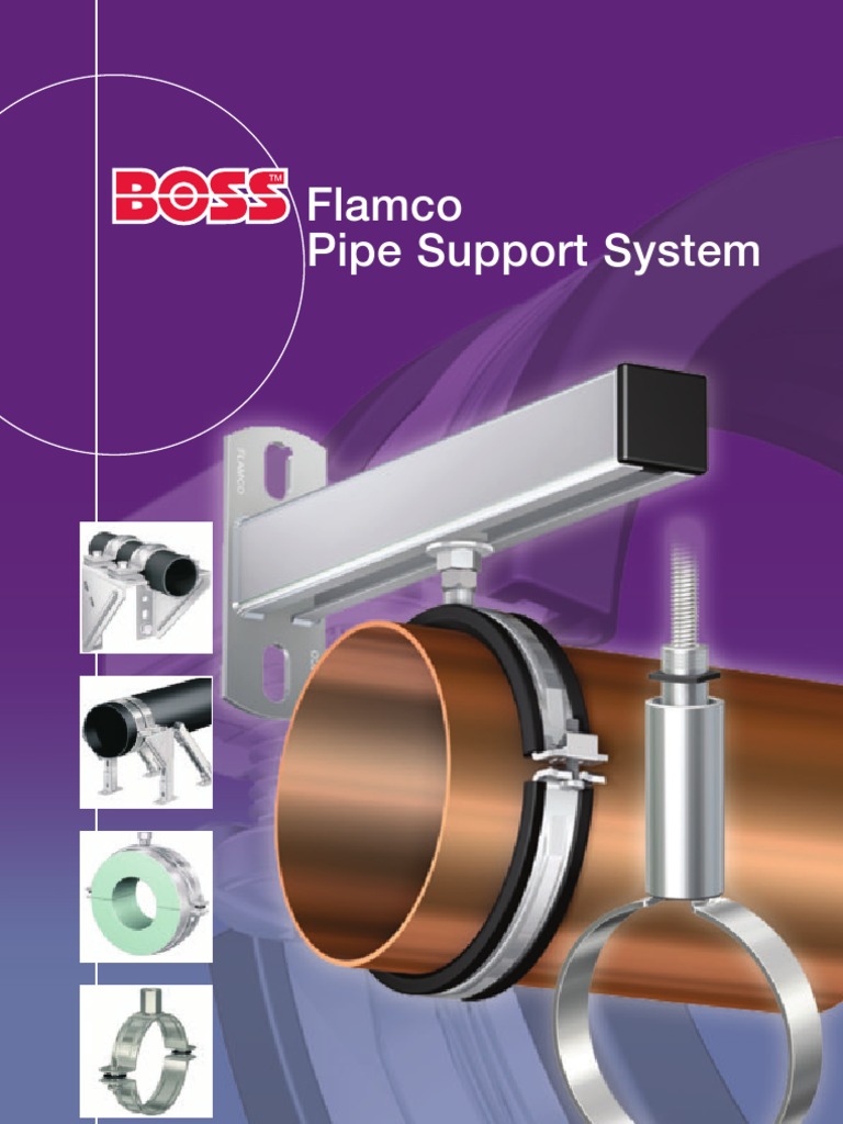 BOSS Flamco Pipe Support System | PDF | Pipe (Fluid Conveyance) | Screw