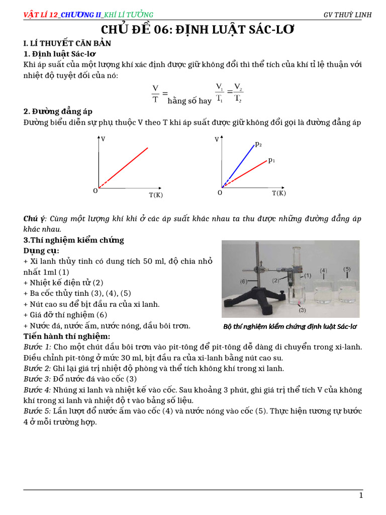 Định Luật Sác Lơ | PDF