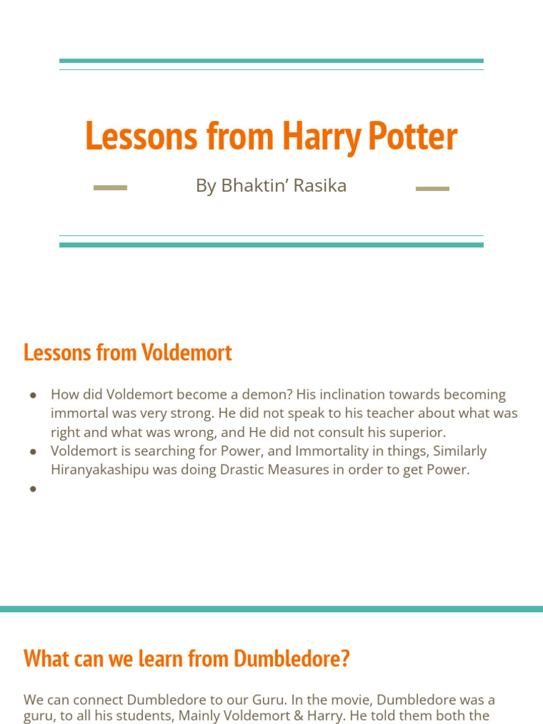 Lessons From Harry Potter | PDF | Guru | Harry Potter