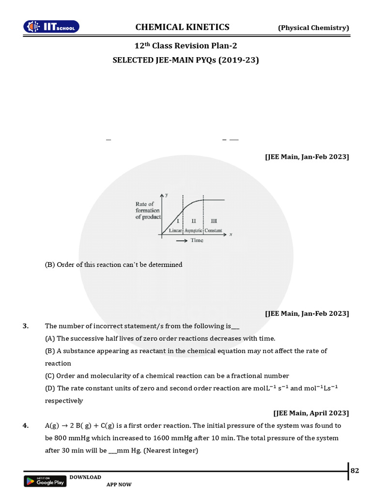 Revision Sheet - 05 - Chemical Kinetics-pages-Deleted | PDF | Reaction ...