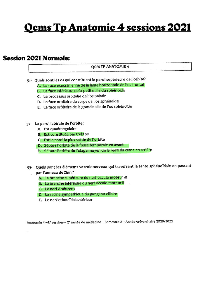 Qcms - TP 2021 Correction | PDF
