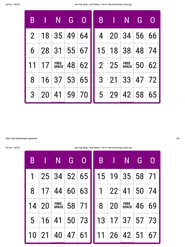 Let's Play Bingo - 2020 Edition - The #1 Free Online Bingo Caller App ...