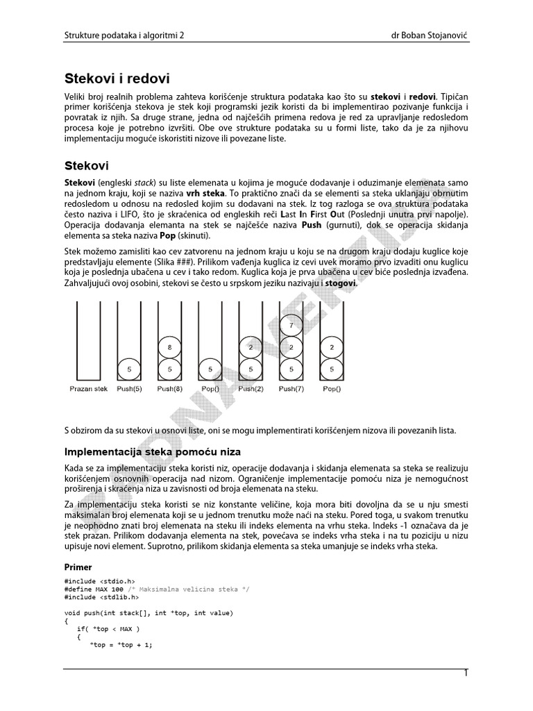 SPA2 - 02 Stekovi I Redovi | PDF