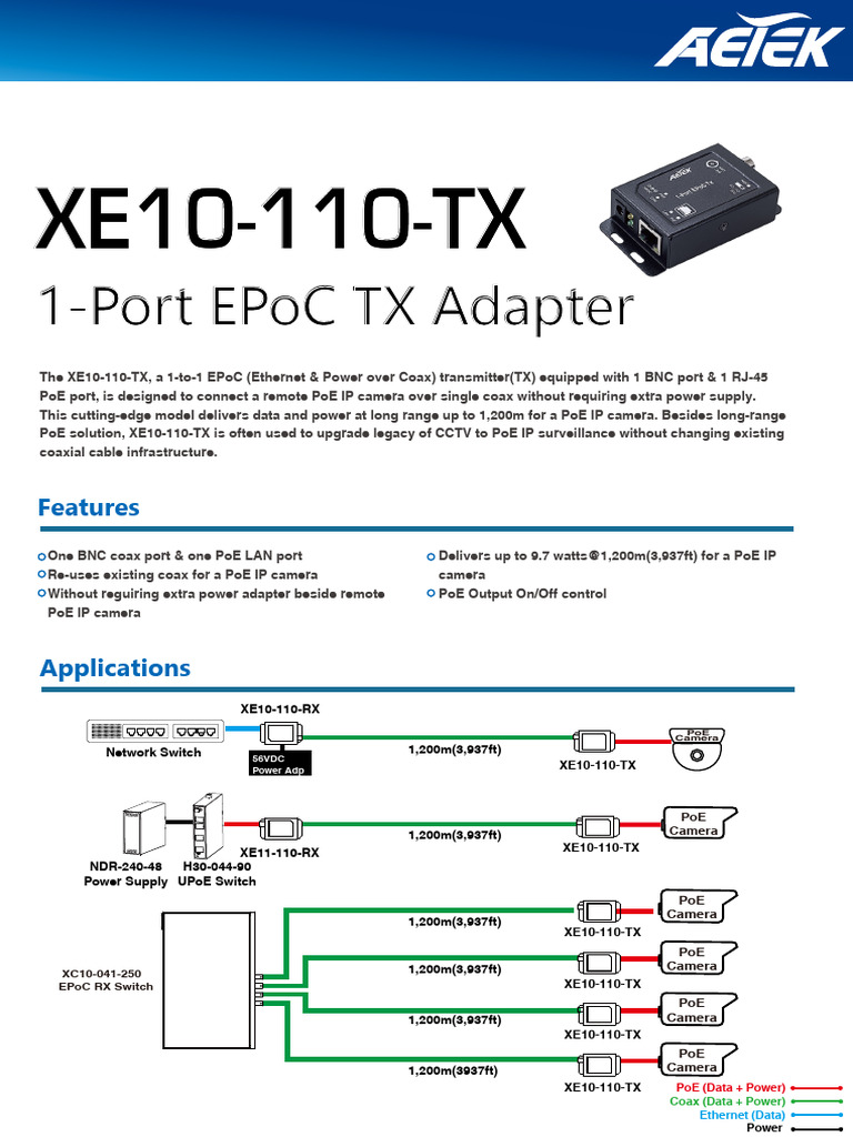 XE10-110-TX Datasheet-241106 | PDF | Electronics | Physical Layer Protocols