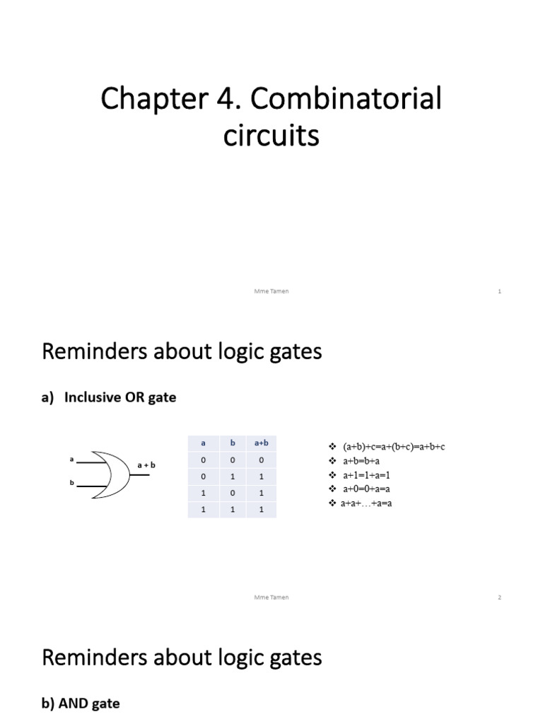 Chapter Iv Combinatorial Systems Pdf Logic Gate Mathematical Logic