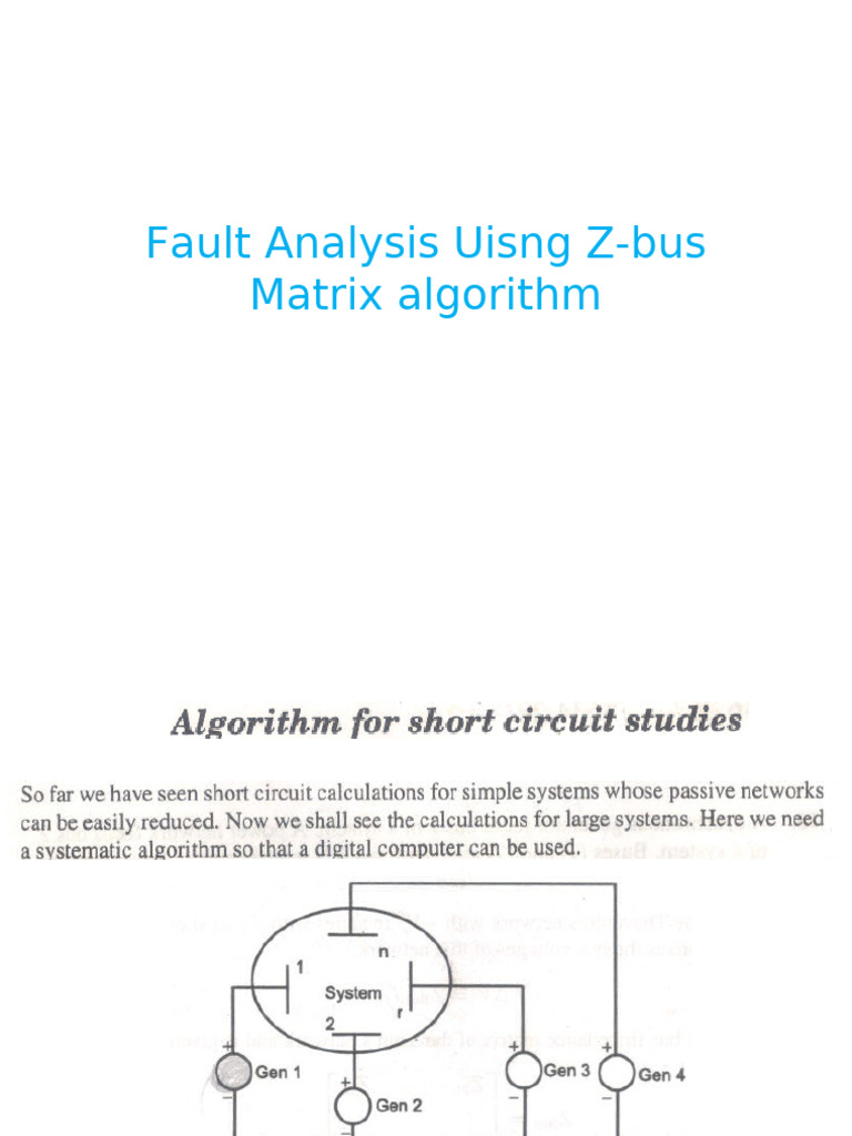 15 - Fault Analysis Uisng Z-Bus Matrix Algorithm | PDF
