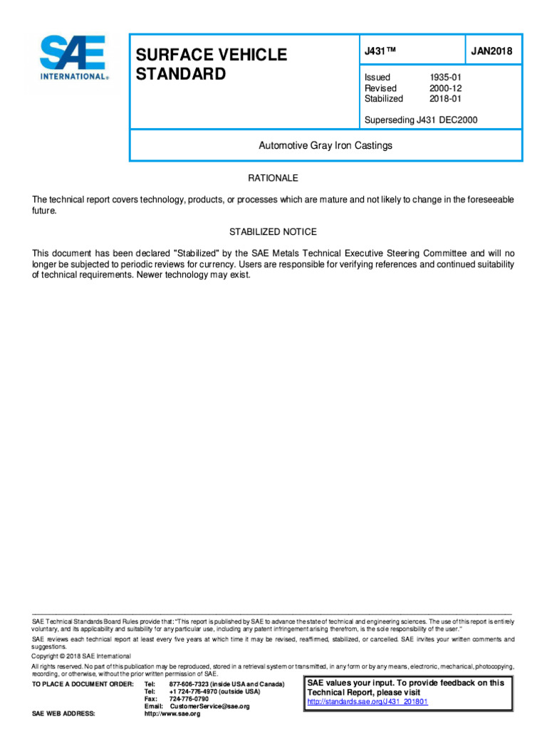 SAE J431-2018 | PDF | Materials Science | Metals