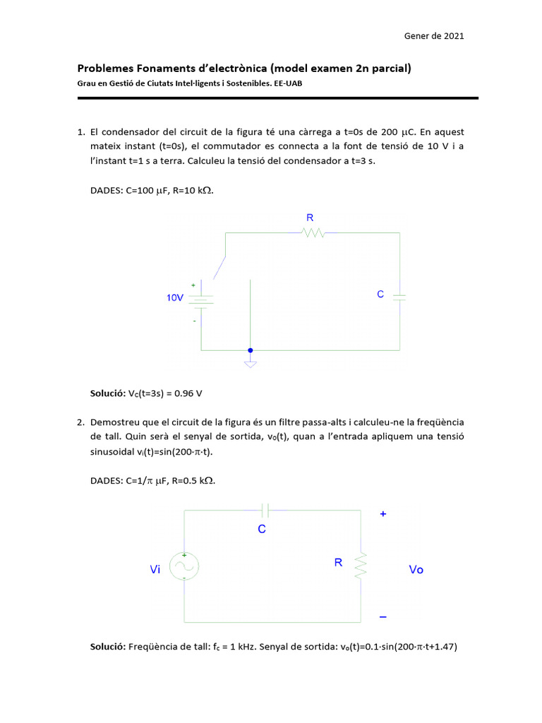 Simulacre 2n - Parcial | PDF
