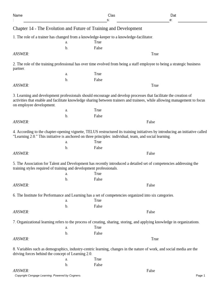 Evolution of Training and Development | PDF | Learning | Educational ...