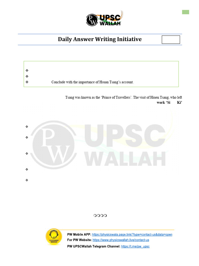 Daily Mains Answer Writing Day 7 | PDF