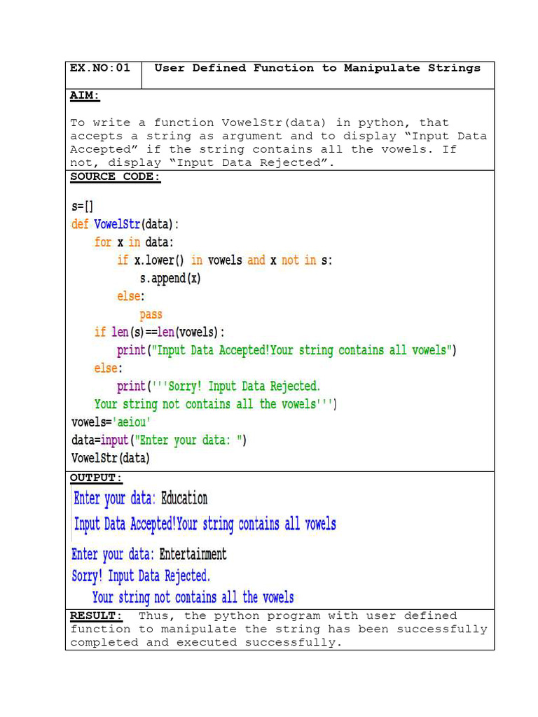 CS RECORD - 2024-25 - EX 1 To 5 | PDF