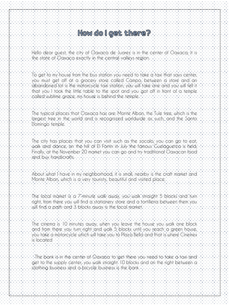 How do I get there | PDF