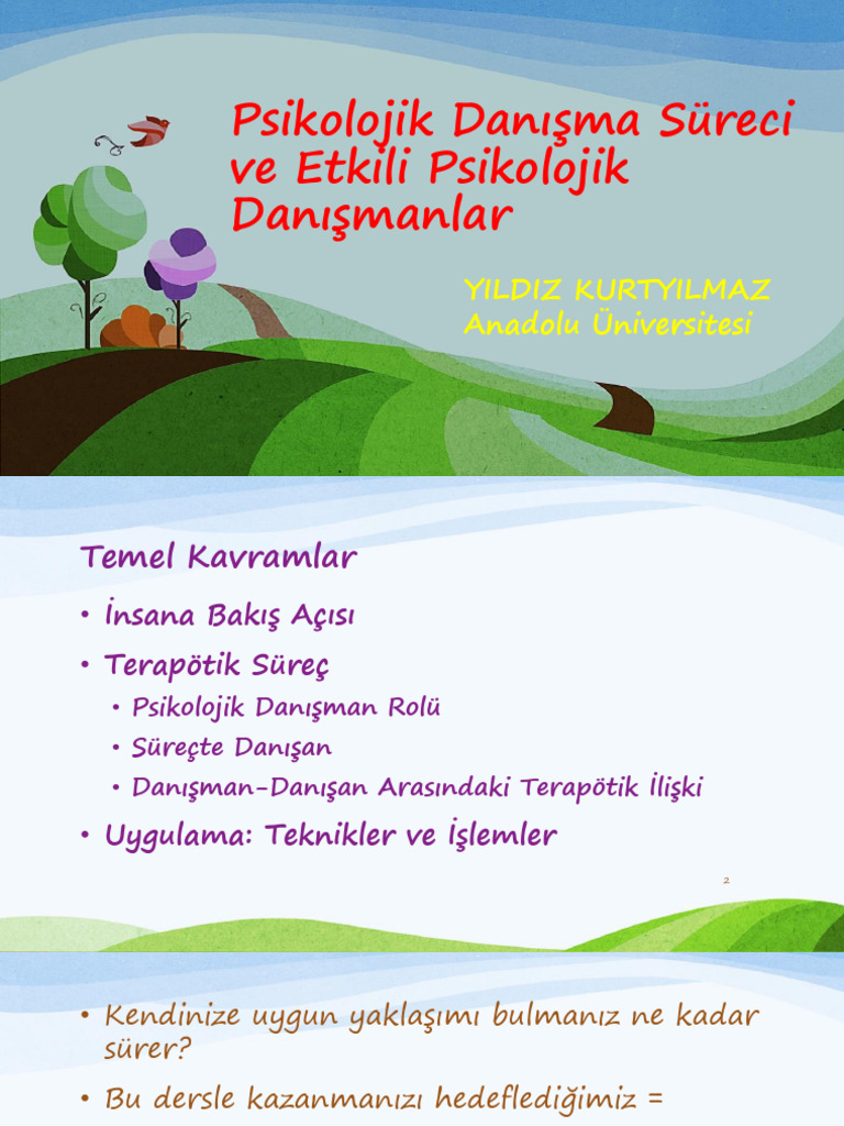 Psikolojik Danışma Süreci | PDF