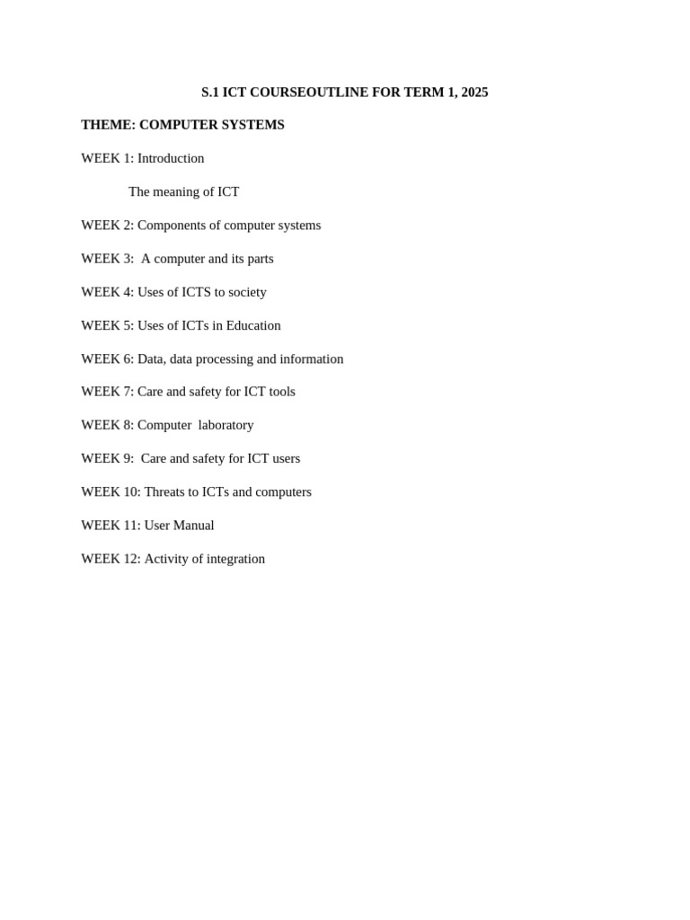 ict outline | PDF