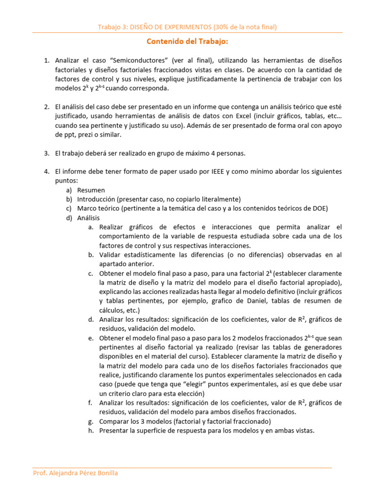 Contenido del Trabajo-3-2K fracc | PDF | Diseño de experimentos | Experimentar