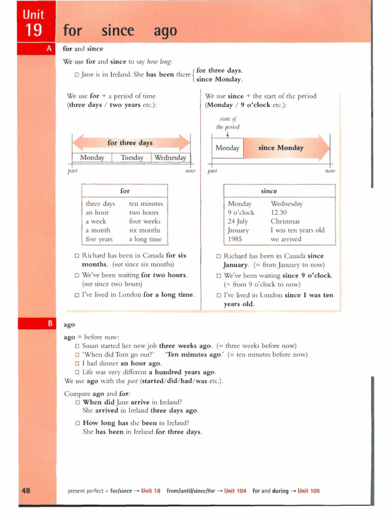 For and Since Practice | PDF