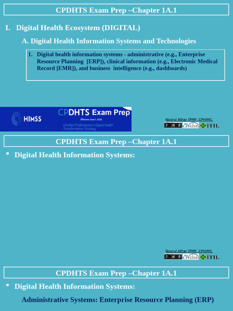 CPDHTS 1A-1 | PDF | Health Informatics | Enterprise Resource Planning