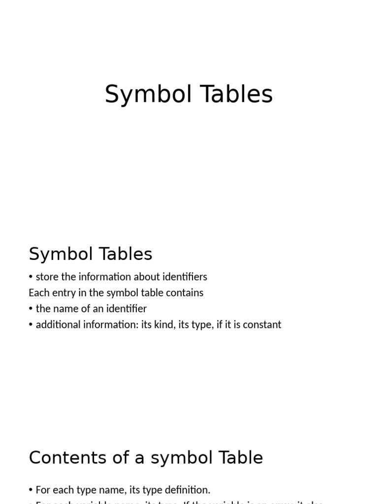 Symbol Table | PDF | Scope (Computer Science) | Software Engineering