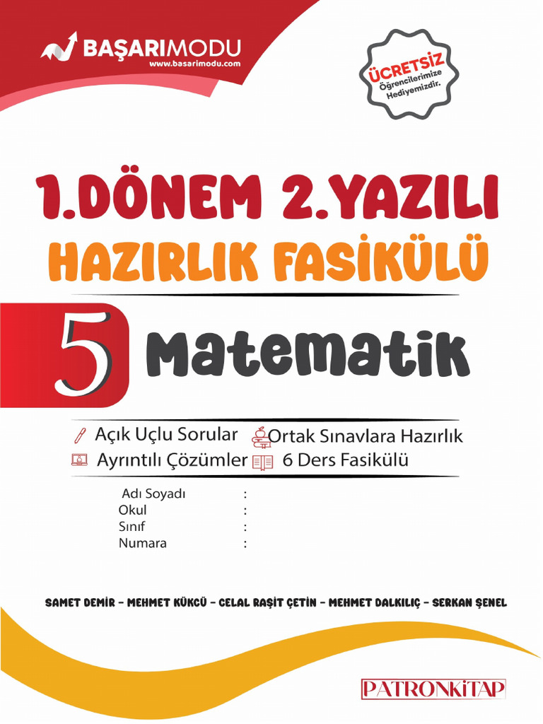 5.-sinif-matematik-1.-donem-2.-yazili-hazirlik-fasikulu | PDF