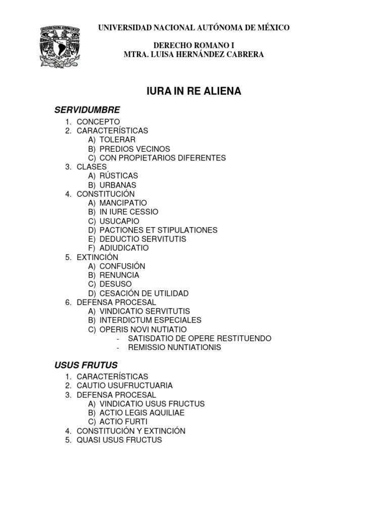 Iura in Re Aliena | PDF