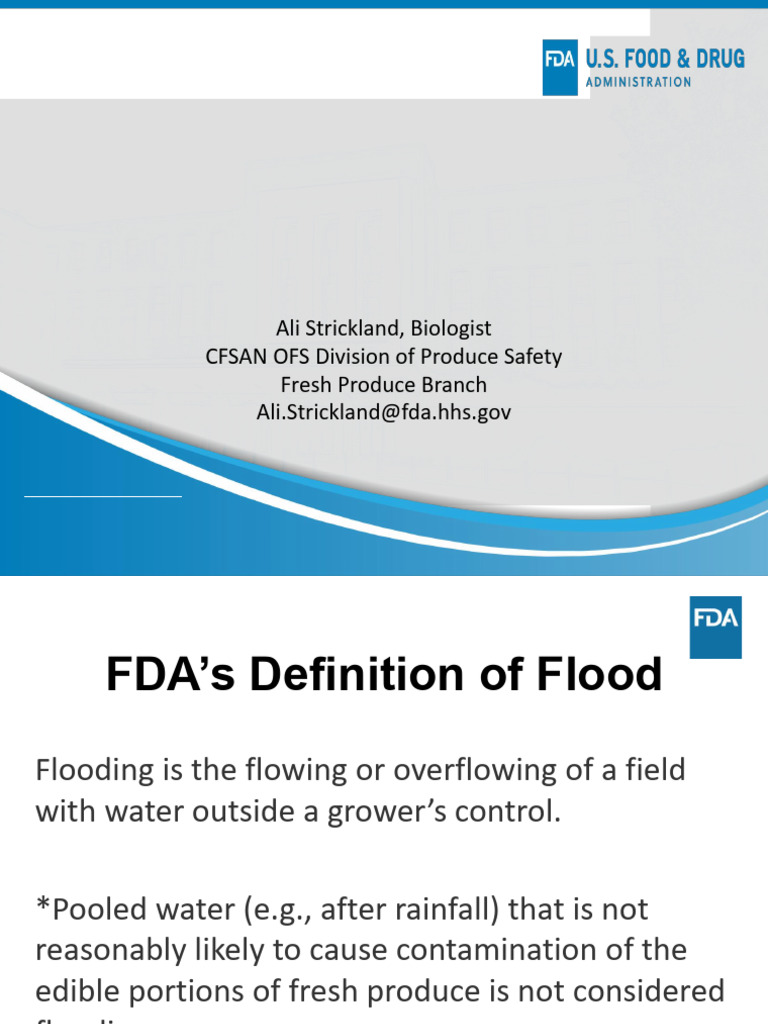 Flood Recovery for Crop Safety | PDF | Flood | Food And Drug Administration