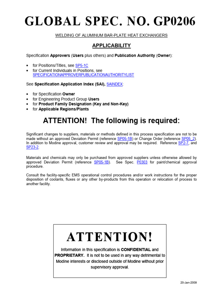 GP0206 - Revision - Draft (2) - CR49864 | PDF | Welding | Construction