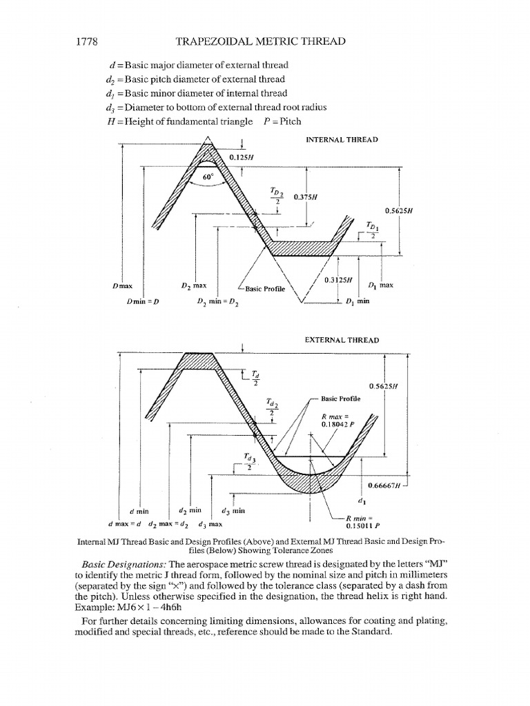 Rosca trapezoidal | PDF