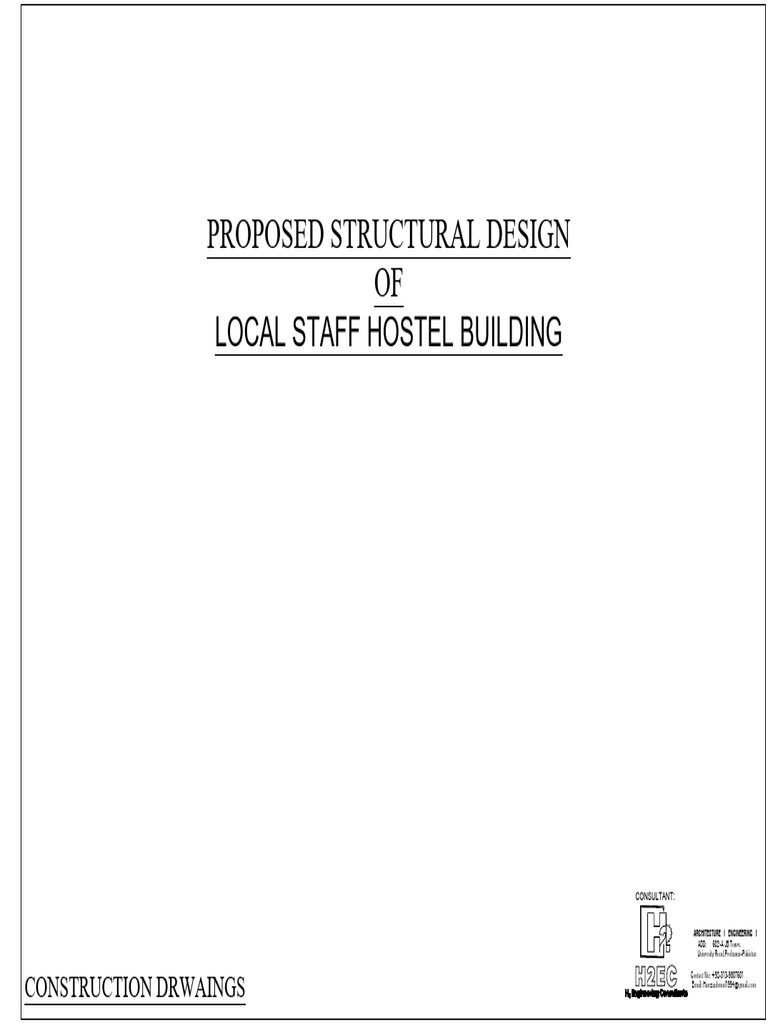 Proposed Structural Design for Hostel | PDF | Concrete | Building ...