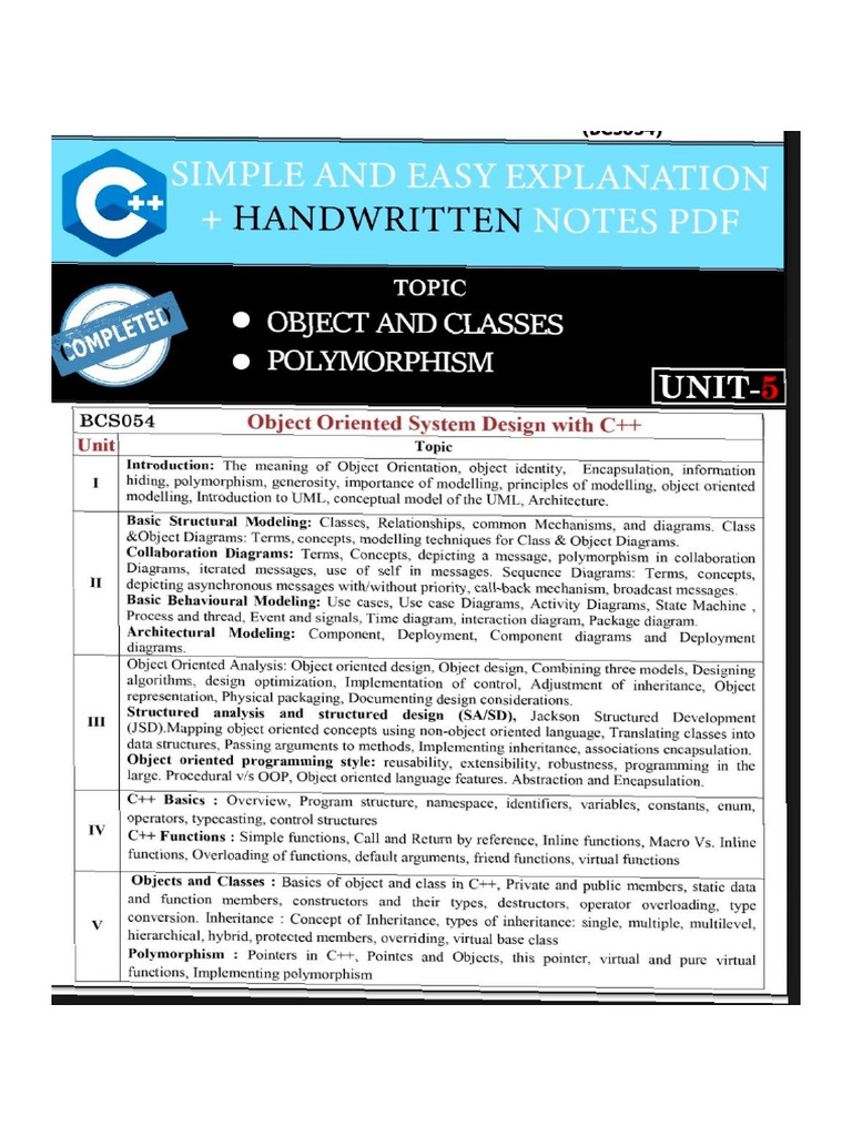 OOSD UNIT 5 | PDF OOSD UNIT 5 | PDF
