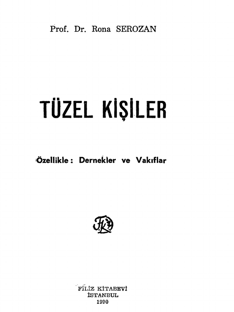 Rona Serozan - Tüzel Kişiler - (Temizlenmiş) - 1990 | PDF