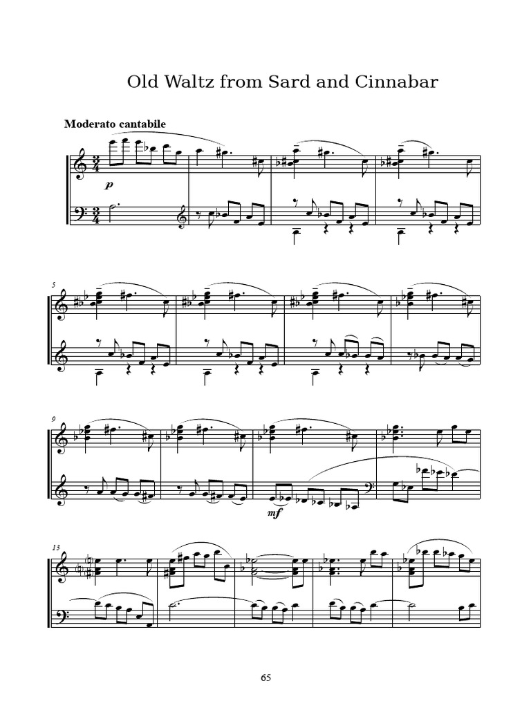 Old Waltz From Sard and Cinnabar | PDF
