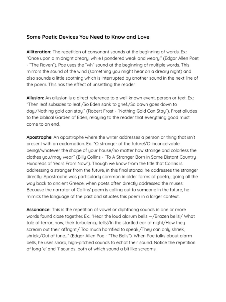 Essential Poetic Devices Explained | PDF | Poetry | The Raven