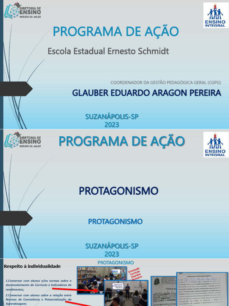 Programa de Ação Coordenação e Gestao | PDF | Pedagogia | Aprendizado