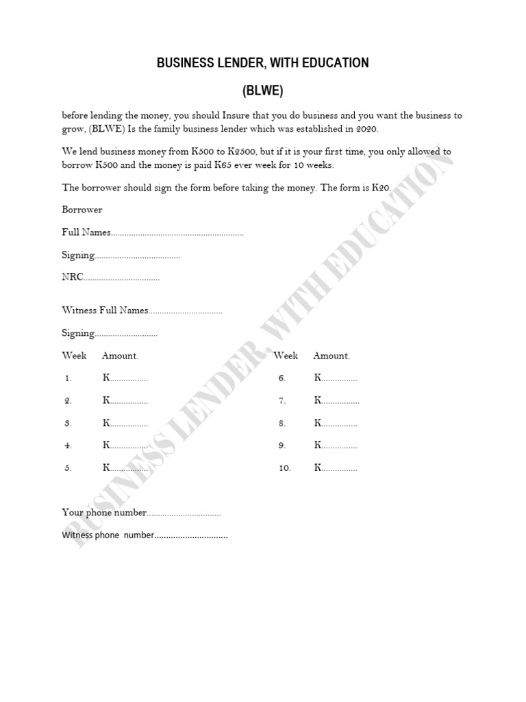 Business Lender | PDF