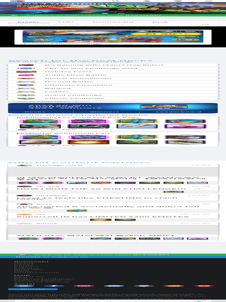 RoyaleAPI - Clash Royale Analytics, Profiles and Insights | PDF | Gaming