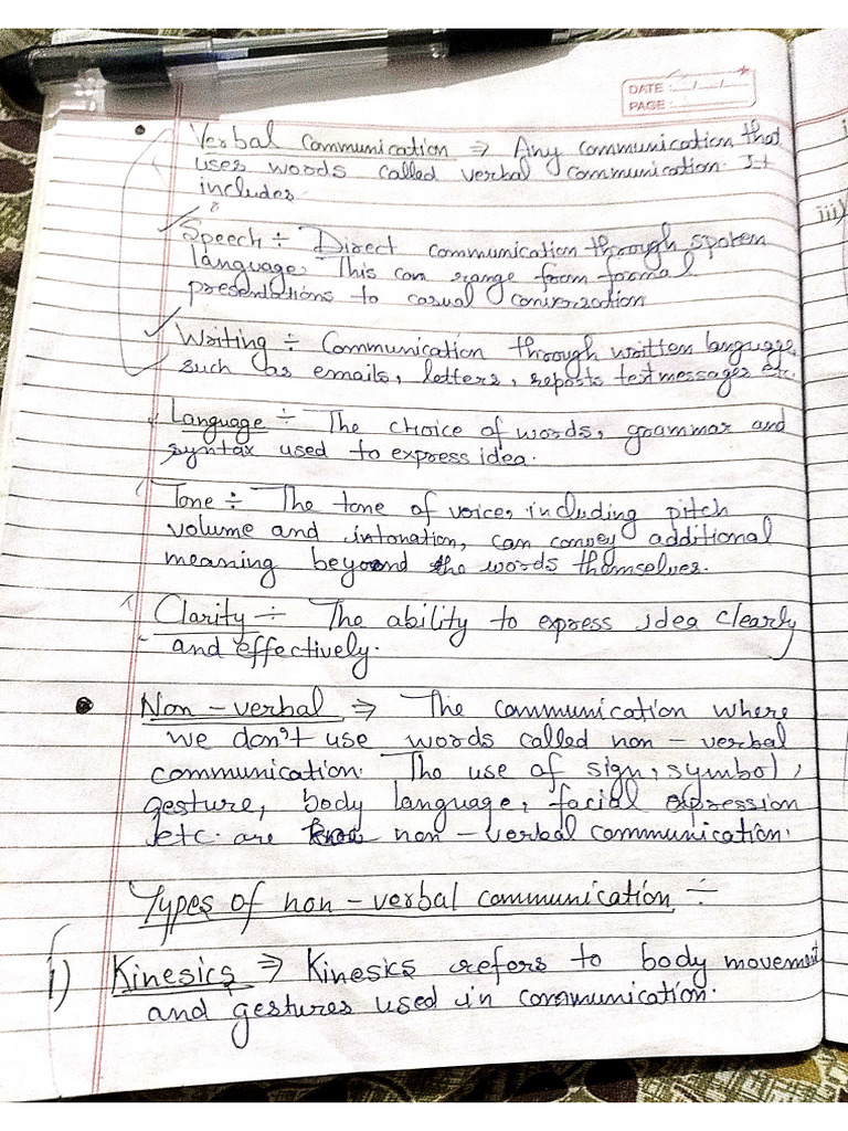 Communication Notes | PDF