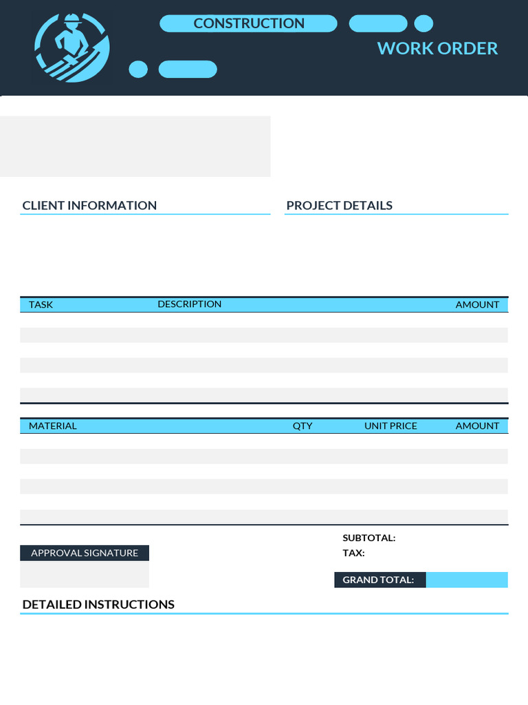 Build Strong Construction: Work Order | PDF | Roof | Real Estate