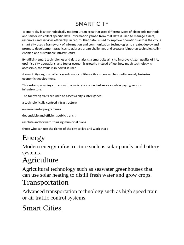 SMART_CITY | PDF | Infrastructure | Economies