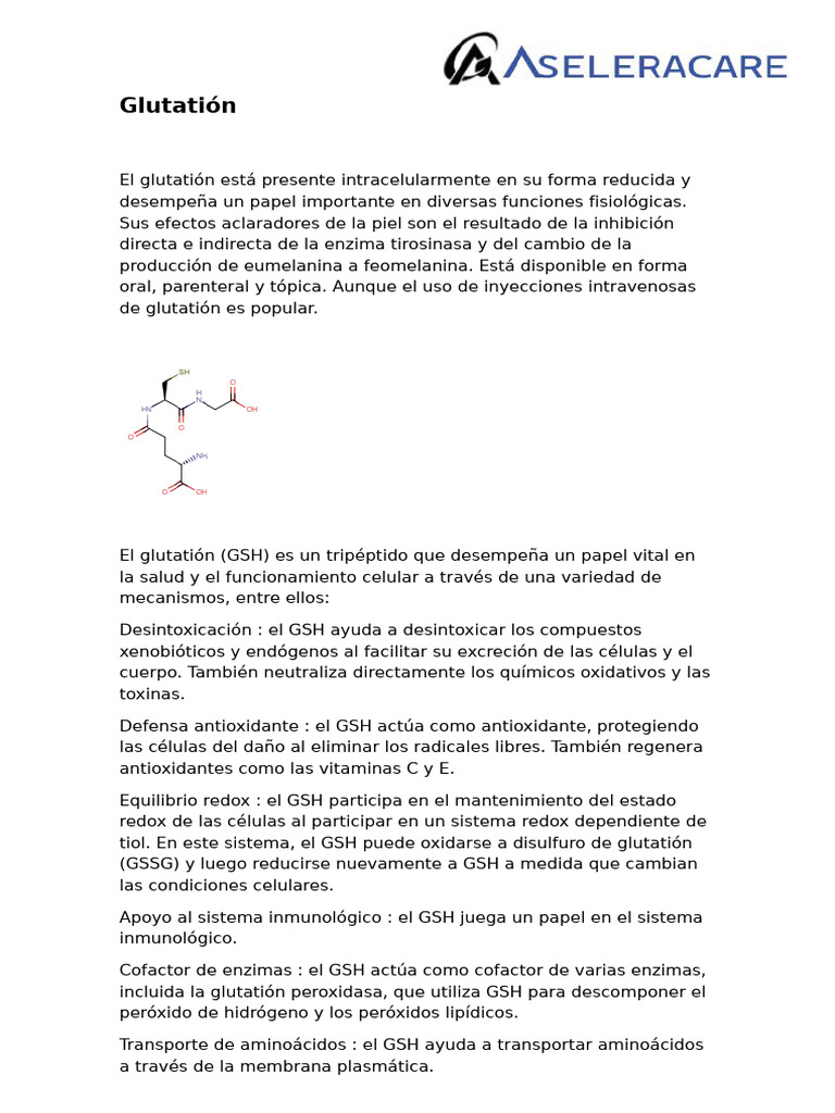 Glutatión IV | PDF | Glutatión | Metabolismo