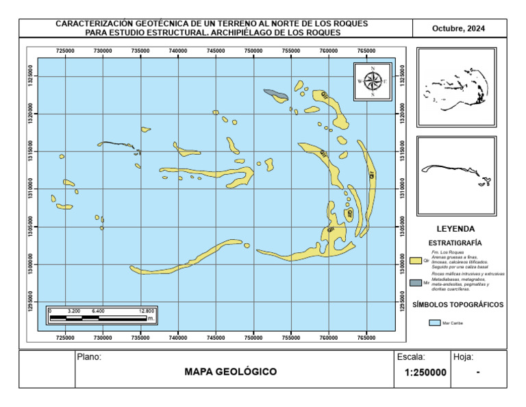 Mapa Geológico Los Roques | PDF | Geología | Petrología