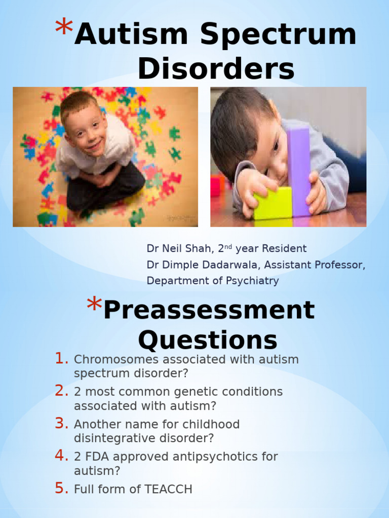Autism Spectrum Disorders | PDF | Autism Spectrum | Pervasive ...