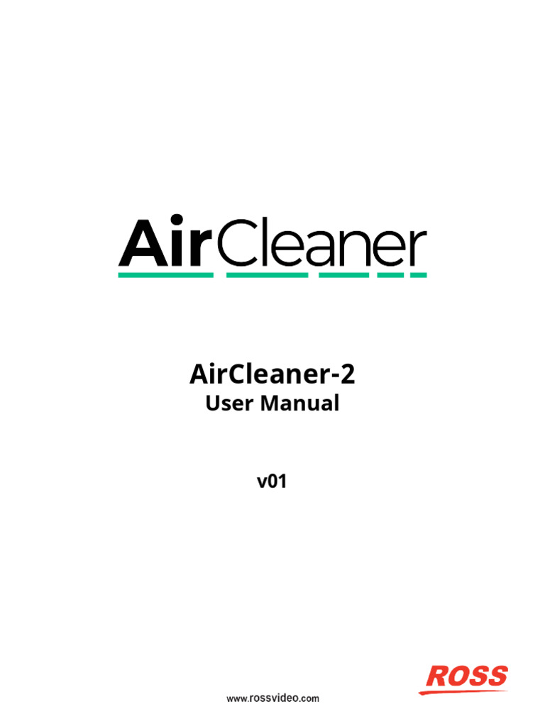 AirCleaner 2 Manual (4601DR 121) | PDF | Menu (Computing ...